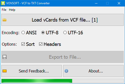 VCF to TXT Converter for PC | Converts VCF to text
