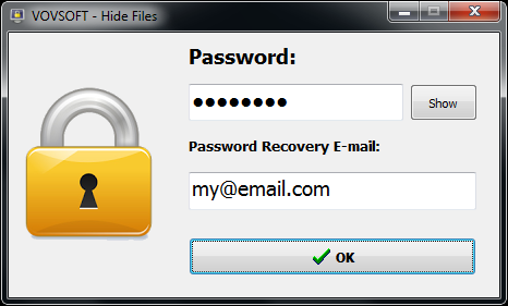 How to Use Hide Files - Vovsoft