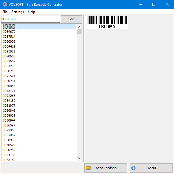 Bulk Barcode Generator for PC | Creates barcodes