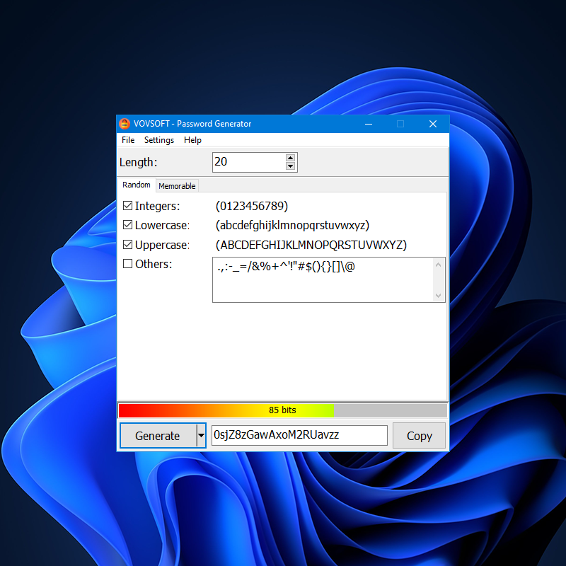Password Generator for PC | Creates secure passwords - Vovsoft