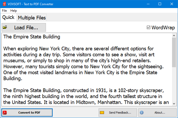 Text to PDF Converter for PC | Converts text to PDF